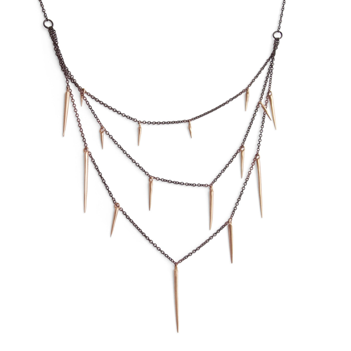 small point three tier necklace – Marion Cage